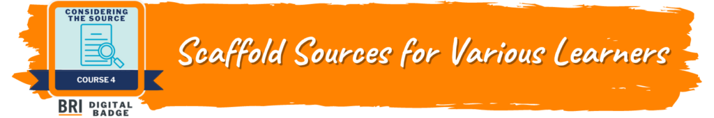 Scaffold Sources for Various Learners | BRI eLearning